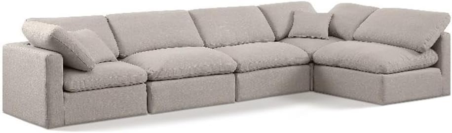 Amazon.com: Meridian Furniture 141Beige-Sec5D Indulge Collection Modern ...