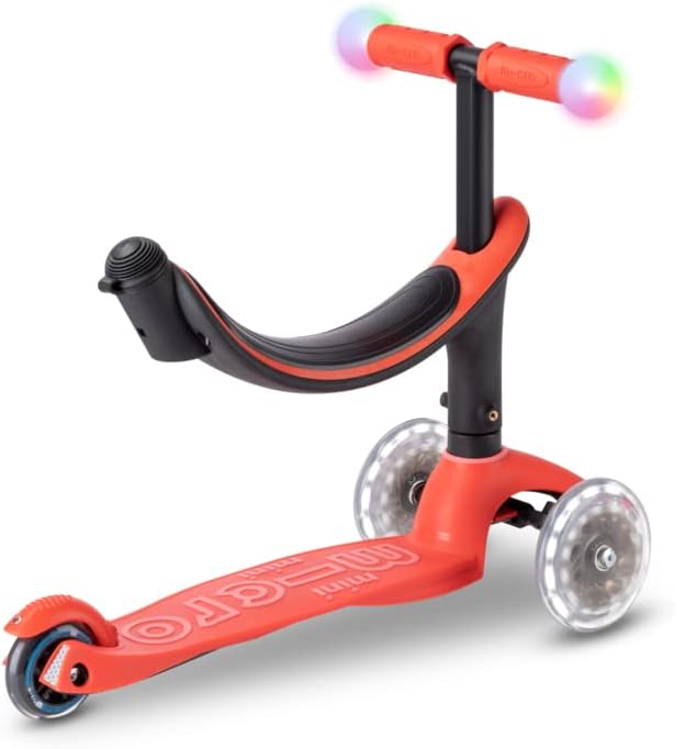Micro Kickboard Mini2Grow Deluxe Magic LED Red Scooter Devil’s Scooter ...