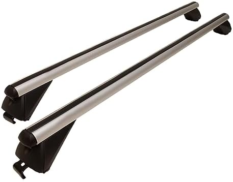 Universal 1.35m Long Locking Aluminium Car Roof Bars Cross for Cars ...