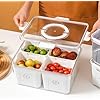 Amazon.com: Refrigerator Organizer with Lids, Airtight Fruit Storage ...