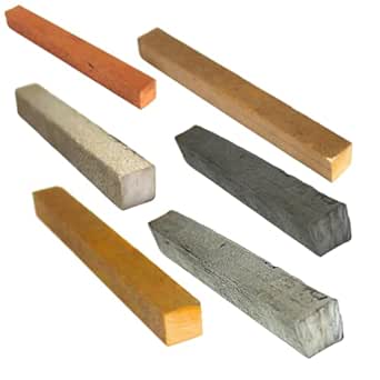 The Labworld Metal Cuboid Rods, 100 x 10 x 10 mm, Set of 6, Copper ...