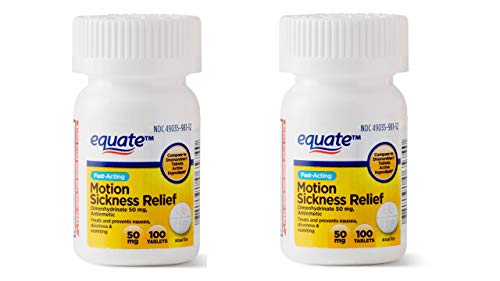Equate Motion Sickness Dimenhydrinate 50 mg Generic Dramamine 100 ...