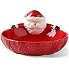 Amazon.com | Metahom 8 Inch Santa Candy Bowl, Christmas Ceramic Serving ...