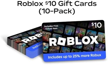 Amazon.com: Roblox Physical Gift Cards, Party Pack of 10 x $10 ...