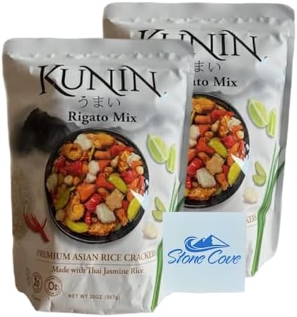Amazon.com: Kunin Rigato Mix Premium Asian Rice Crackers 2 Bag Bundle ...