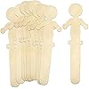 Amazon.com: CraftySticks 300 Pack Wooden People Craft Sticks, 5.25 ...