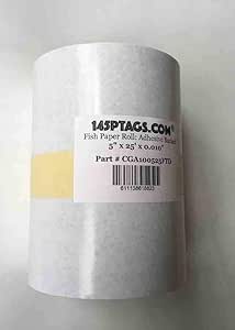 Amazon.com : 145PTags CGA100525FTD Adhesive Backed Fish Paper Roll ...
