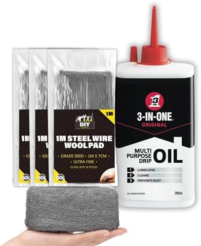 3-in-1 Oil Drip Can 200ml with SOL 3m Steel Wool Pads (0000 ...