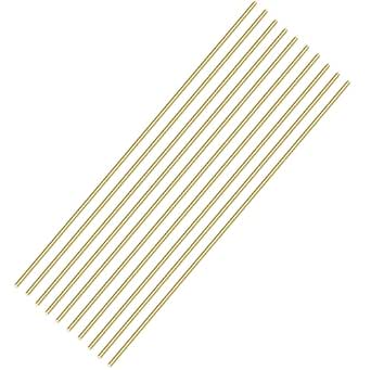 10PCS 1mm Brass Rod, Metal Solid Round Brass Rod Pin Lathe Bar Stock ...