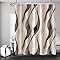 Amazon.com: Ruelvth Brown Shower Curtain, Modern Abstract Grey and Brown Striped Shower Curtain ...