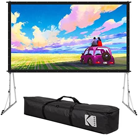 Amazon.com: KODAK 150” Portable Projector Screen W/Stand - Fast Fold ...