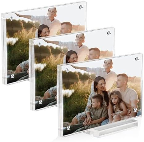 Amazon.com - JUOIFIP 5 Pack 5x7 Acrylic Picture Frame,Clear Double ...