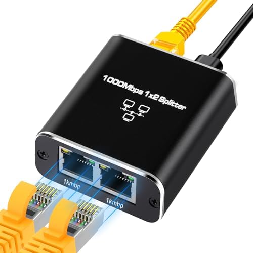 Amazon.com: Pushua Ethernet Splitter 1 to 2 High Speed 1000Mbps ...