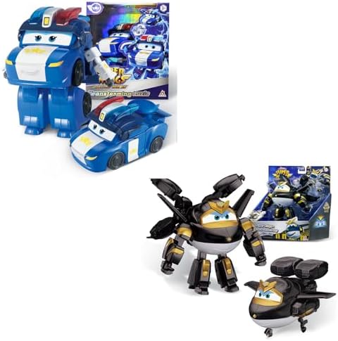 Amazon.com: Super Wings Transformable Toys Bundle, Lucie & Dark Golden ...