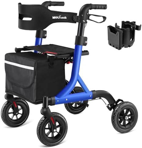 Amazon.com: MAXWALK Walkers for Seniors, Rollator Walker with Seat, 10 ...