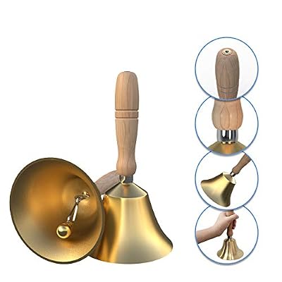 Hand Bell - Hand Call Bell with Brass Solid Wood Philippines | Ubuy
