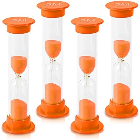 TeacherFav Sand Timer for Kids - 5 Minute Set of 4 Hour Glass - Green ...