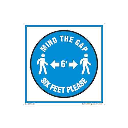 Buysafetyposters Com Sign On Maintaining Safe 6 Feet Gap In ...