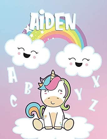 Unicorn ABC Tracing and Coloring Book for Preschool: Aiden ...