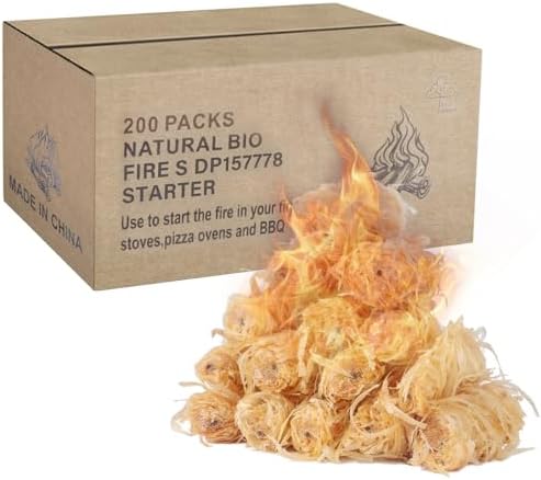 Amazon.com : HGD （200pcs） Fire Starters for Campfires, Natural Charcoal ...