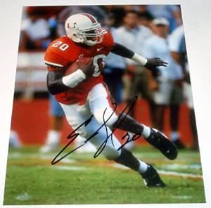 Amazon.com : Sports Memorabilia Autographed Ed Reed Picture - Miami ...