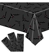 Amazon.com: KatchOn Black Halloween Tablecloth Plastic - 54x90 Inch ...