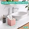 Amazon.com: ALELION Pink Tissue Box Cover Square - Thick Wooden Tissue ...