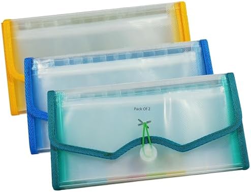 Shining Zon Expanding File A6 Cheque Book Holder Case 13 Pocket Multi ...