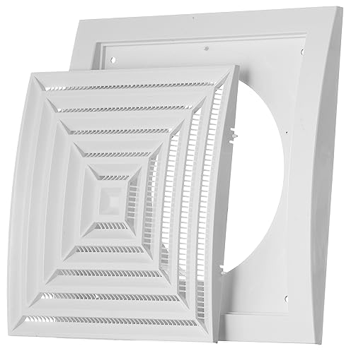 125mm | 5” White Plastic Ventilation Grille with Anti Insect Net ...