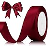 Amazon.com: Red Ribbon for Gift Wrapping 1 Inch 25 Yds Satin Ribbons ...
