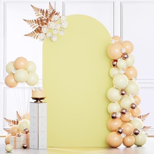 Amazon.com : MODFUNS 8FT Arch Cover Yellow Spandex Arch Cover Wedding ...