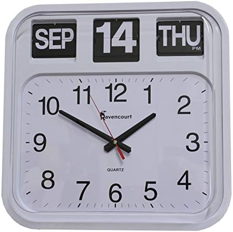 Ravencourt Large Flip Calendar Wall Clock, For Offices Or Public Sector ...