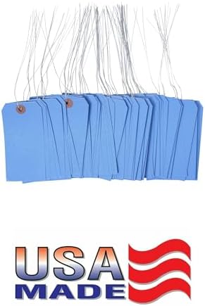 Amazon.com : 100 Pieces Plastic Shipping Tags with Wires Blank Labeling ...