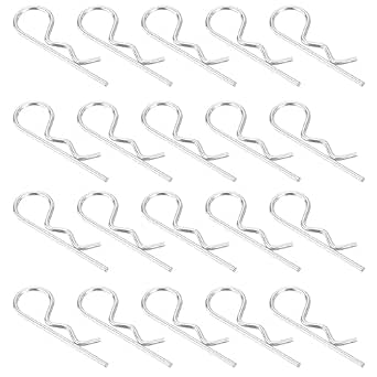 uxcell 20Pcs 3mmx70mm 304 Stainless Steel R Shaped Spring Cotter Pins ...