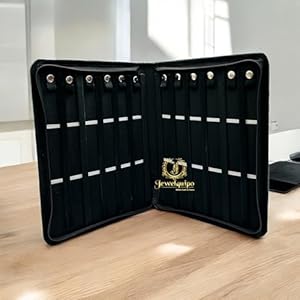 JEWELQUIPO Suede Chain Organiser, Chain Display Folder, Chain Folder ...