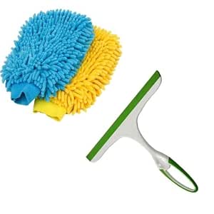 COUNTRY HUB Cleaning 2 Glove and 1 Glass Wiper Combo for Wash & Dust ...