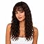 ManeMajesty 16 Inch Natural Wave Wig with Bangs Human Hair Natural ...