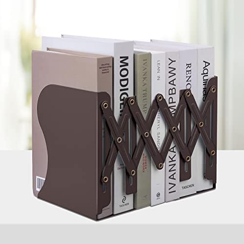 Amazon.com: Honagu Adjustable Bookends, Metal Book Ends for Shelves ...