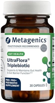 Amazon.com: Metagenics UltraFlora Triplebiotic - Prebiotic, Probiotic ...
