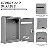 Small Locking Mailbox Wall Mount for Outside, Powder-Coated Metal Mail ...