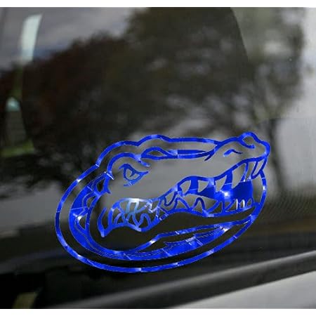 Amazon.com: Florida Gators WHITE CUT VINYL GATOR HEAD LOGO 12" Vinyl ...