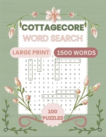 Amazon.com: Cottagecore Word Search Large Print 1500 Words 100 Puzzles ...