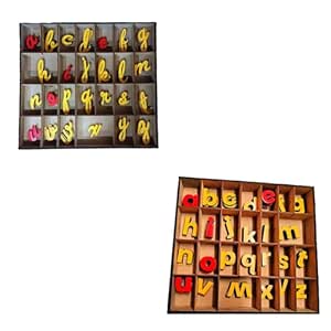 EduCraftz Cursive Movable Alphabets (12 Vowel & 6 Consonant Sets) + 88 ...