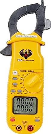 Multímetro de pinza amperimétrica Phoenix Prime Uei Dl369, amarillo ...