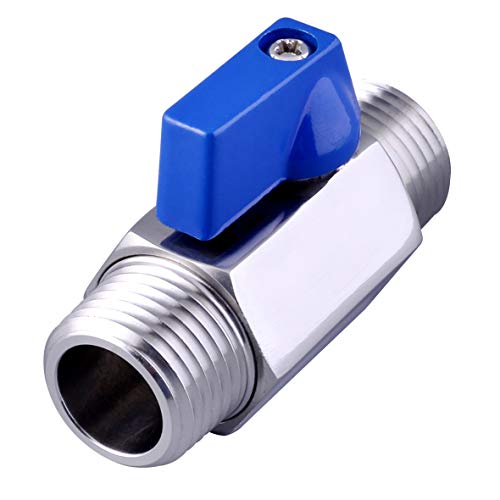Cowin Brewing 1/2" Stainless Steel Mini Ball Valve NPT Thread (Male ...