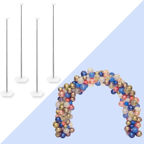 Amazon.com: TEKXYZ Telescoping Balloon Stand Set of 4 and Balloon Arch ...