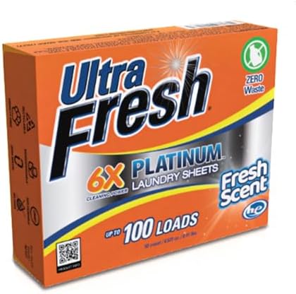 Amazon.com: Ultra Fresh Platinum 6X Laundry Detergent Sheets with ...