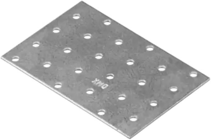 80mm x 120mm Galvanised Perforated Flat Plate Connector Joining Plates ...