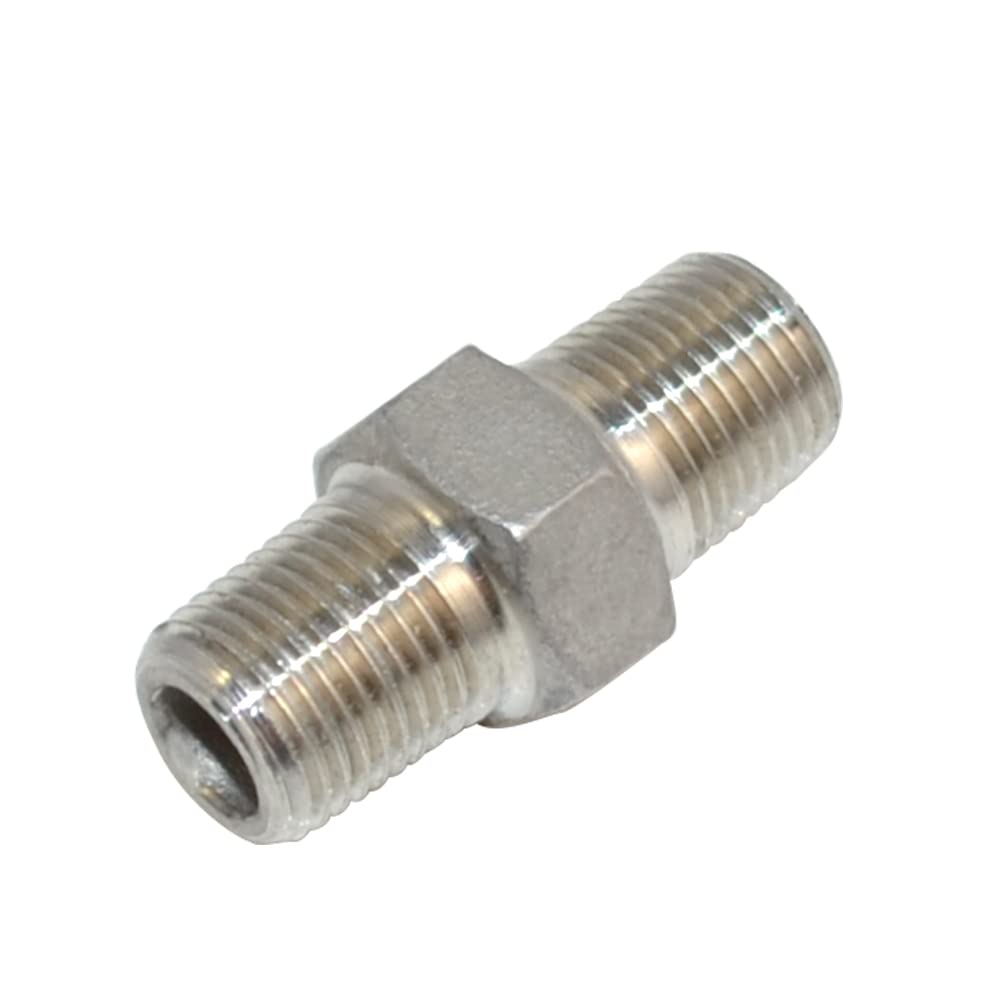 Snapklik.com : Megairon 1/8" 2" NPT Male Threaded Hex Nipple,Stainless ...