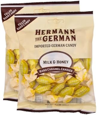 Amazon.com : 2 Bags x 125g of Hermann the German Hard Caramel Candy ...